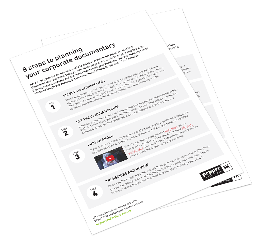Business Documentary Planning Guide | Pepper Productions